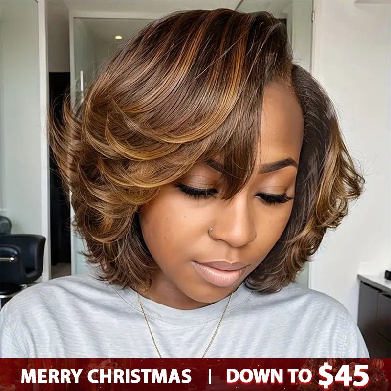 Flash Sale | Lemoda 13x4 Bob Lace Front Wig Pixie Bob Wig Human Hair L ...