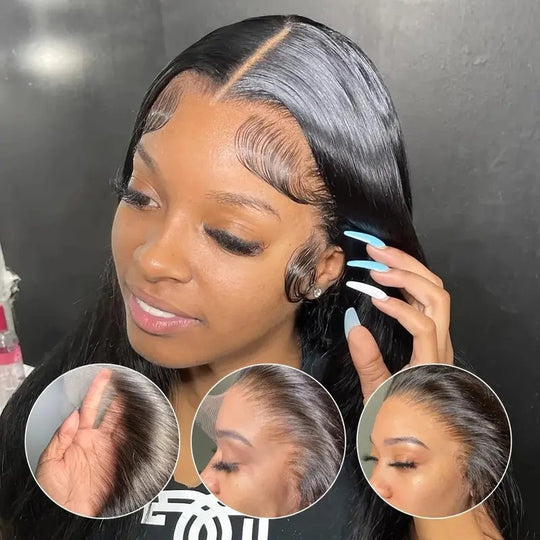Lemoda 13x6 HD Invisible Full Lace Wig 40 Inches Straight Lace Frontal ...