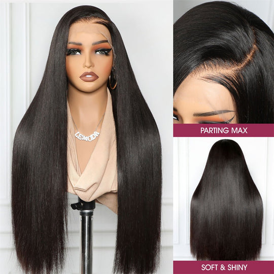 Lemoda 13x6 HD Invisible Full Lace Wig 40 Inches Straight Lace Frontal ...