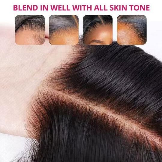 Lemoda 13x6 Real HD Invisible Lace Frontal Wigs Water Wave Human Hair ...